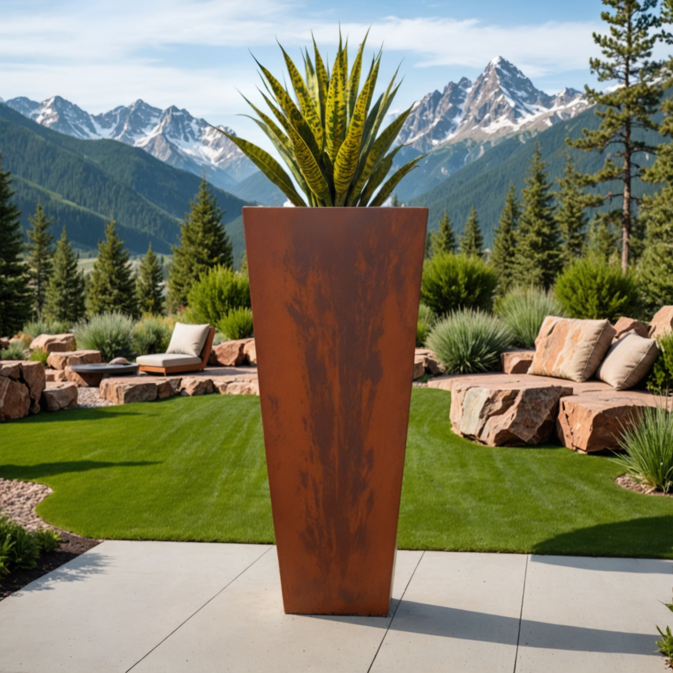 Steel Radius Tapered Planters - FREE SHIPPING! | The American Gringo