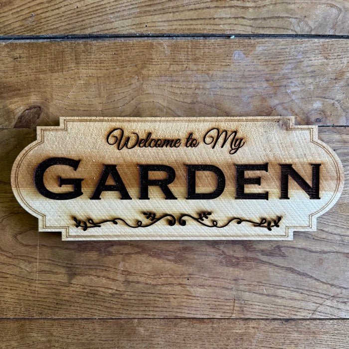 Garden Welcome Sign - Made in USA with American Cedar